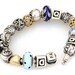 Pandora Enamel 14k Gold & Sterling CZ Slide Charms Cable Bracelet - Etsy