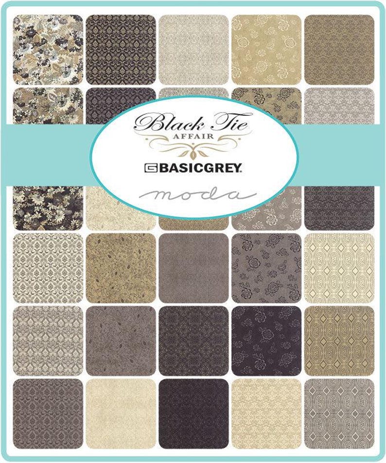 Black Tie Affair-charm Pack-basic Grey for Moda-out OF PRINT - Etsy