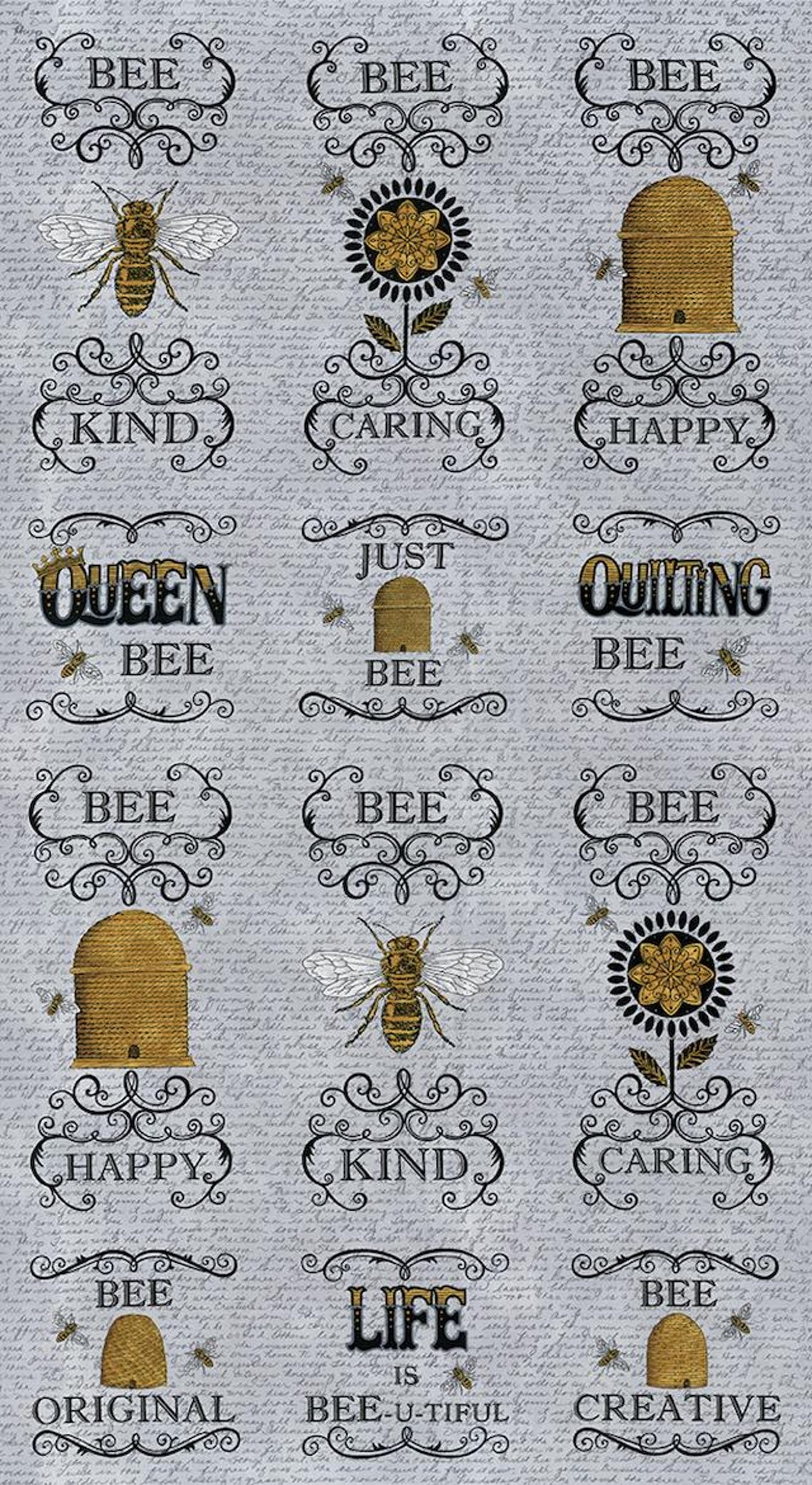Bee Creative Panel by Deb Strain for Moda-#19750-out OF PRINT - Etsy