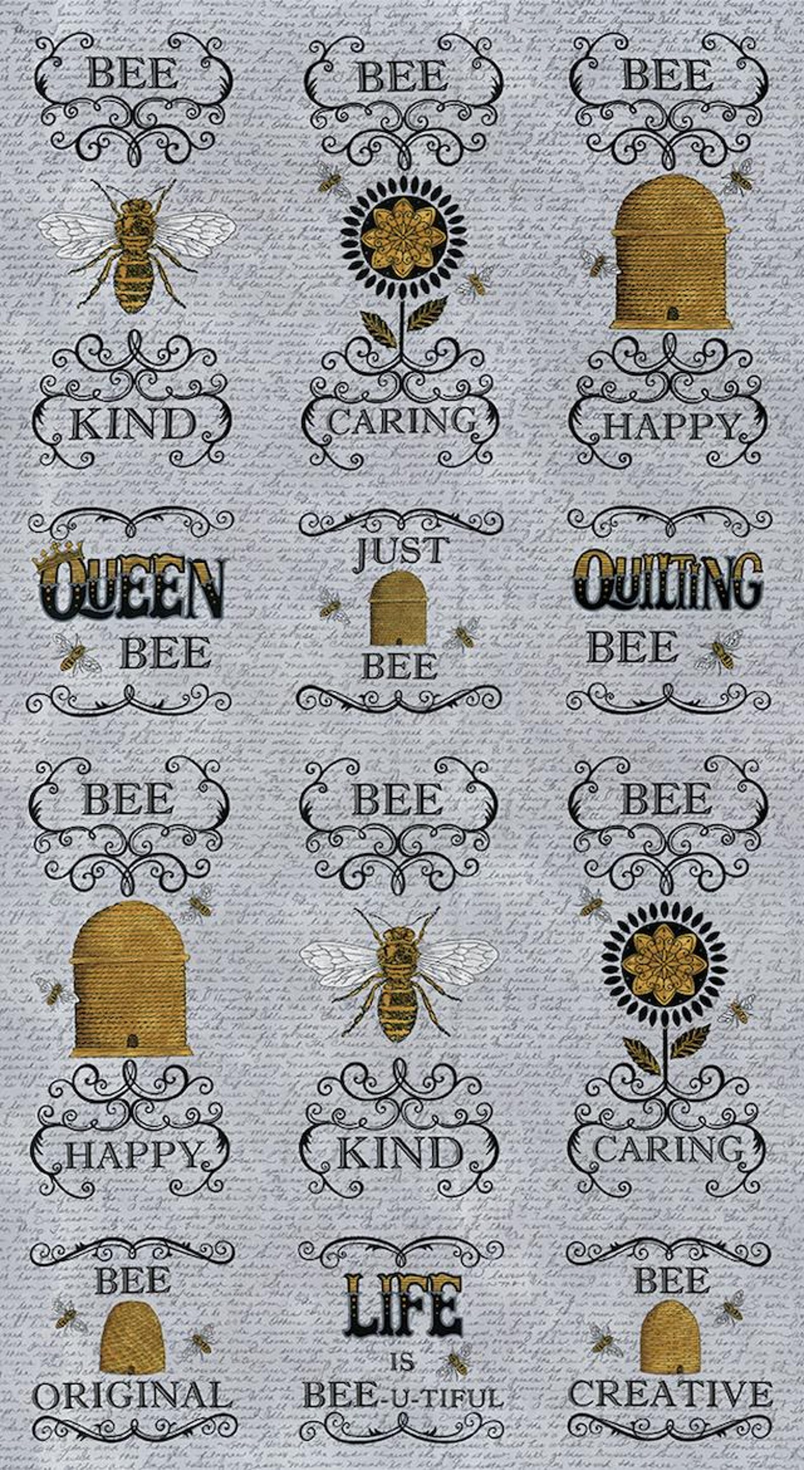 Bee Creative Panel by Deb Strain for Moda-#19750-out OF PRINT - Etsy