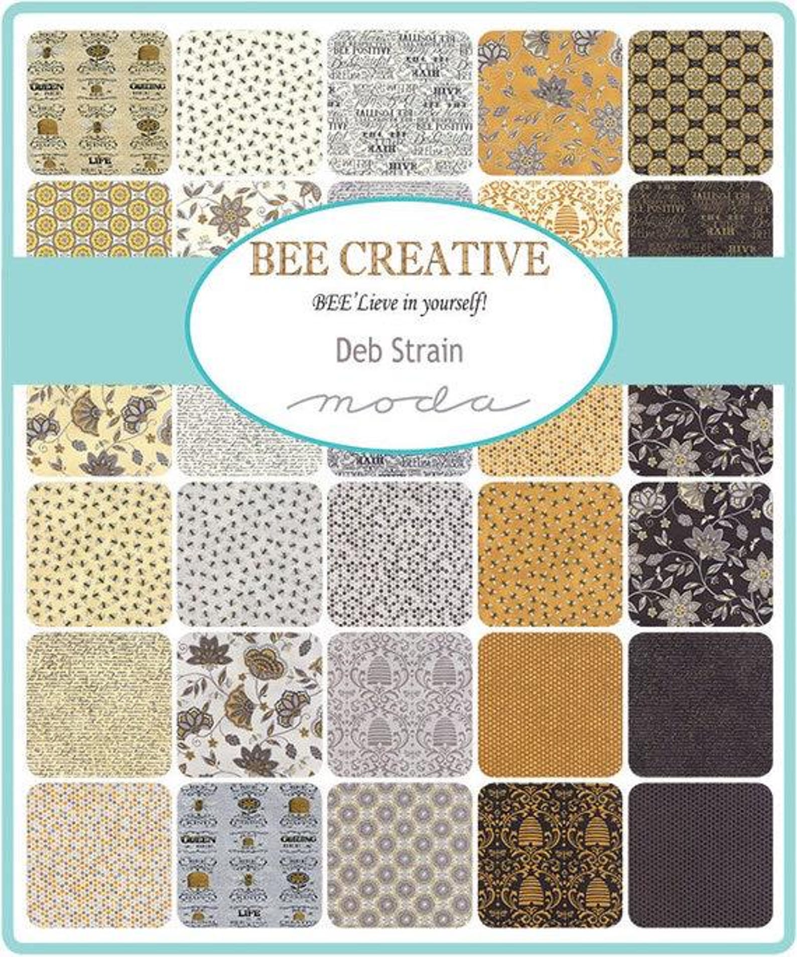 Bee Creative Panel by Deb Strain for Moda-#19750-out OF PRINT - Etsy