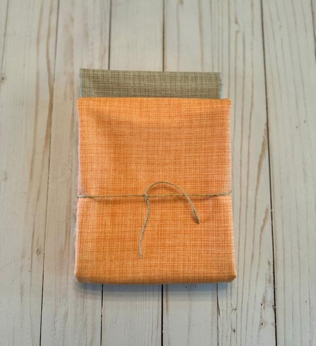 Autumn Woods 2 Yard Bundle by Kate & Birdie for Moda-1 Yard Each, Pebble Linen Texture/persimmon ...