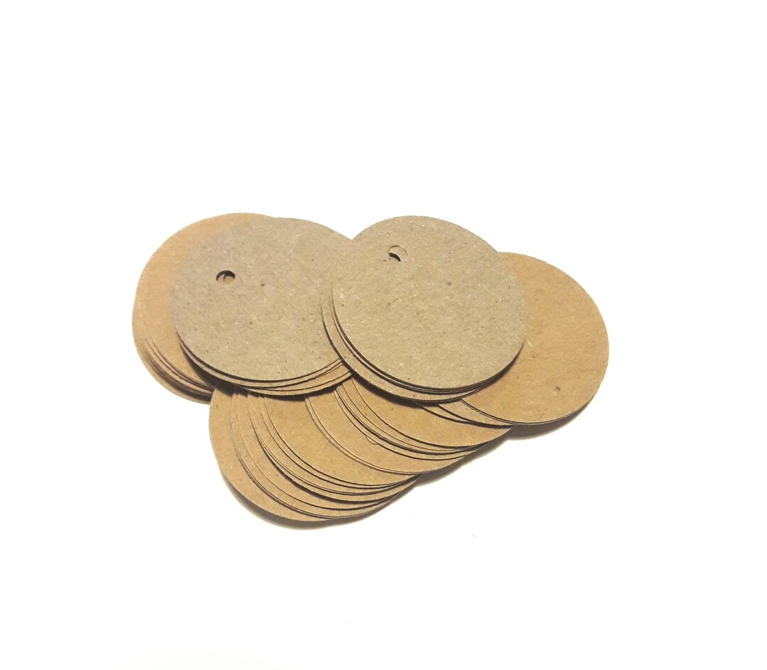 50 Round Kraft Labels, Handmade, Diameter 33 Mm for Embellishment and ...
