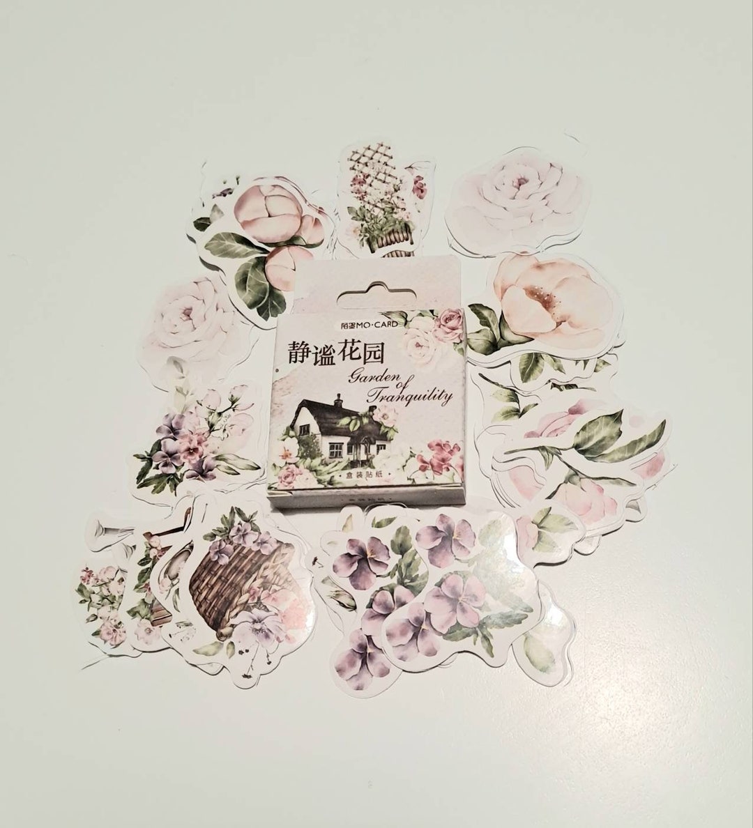 Japanese Paper Stickers 46 Pieces, Foliage, Plants Flowers Cottage - Etsy