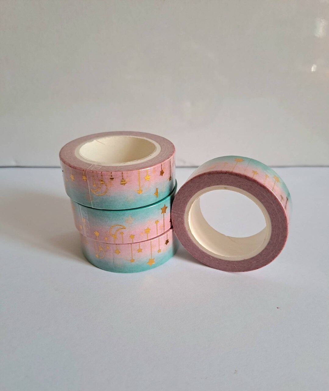 Masking Tape, Washi Tape, Adhesive Tape 15 Mm X 10 M, Gold Leaf Stars ...