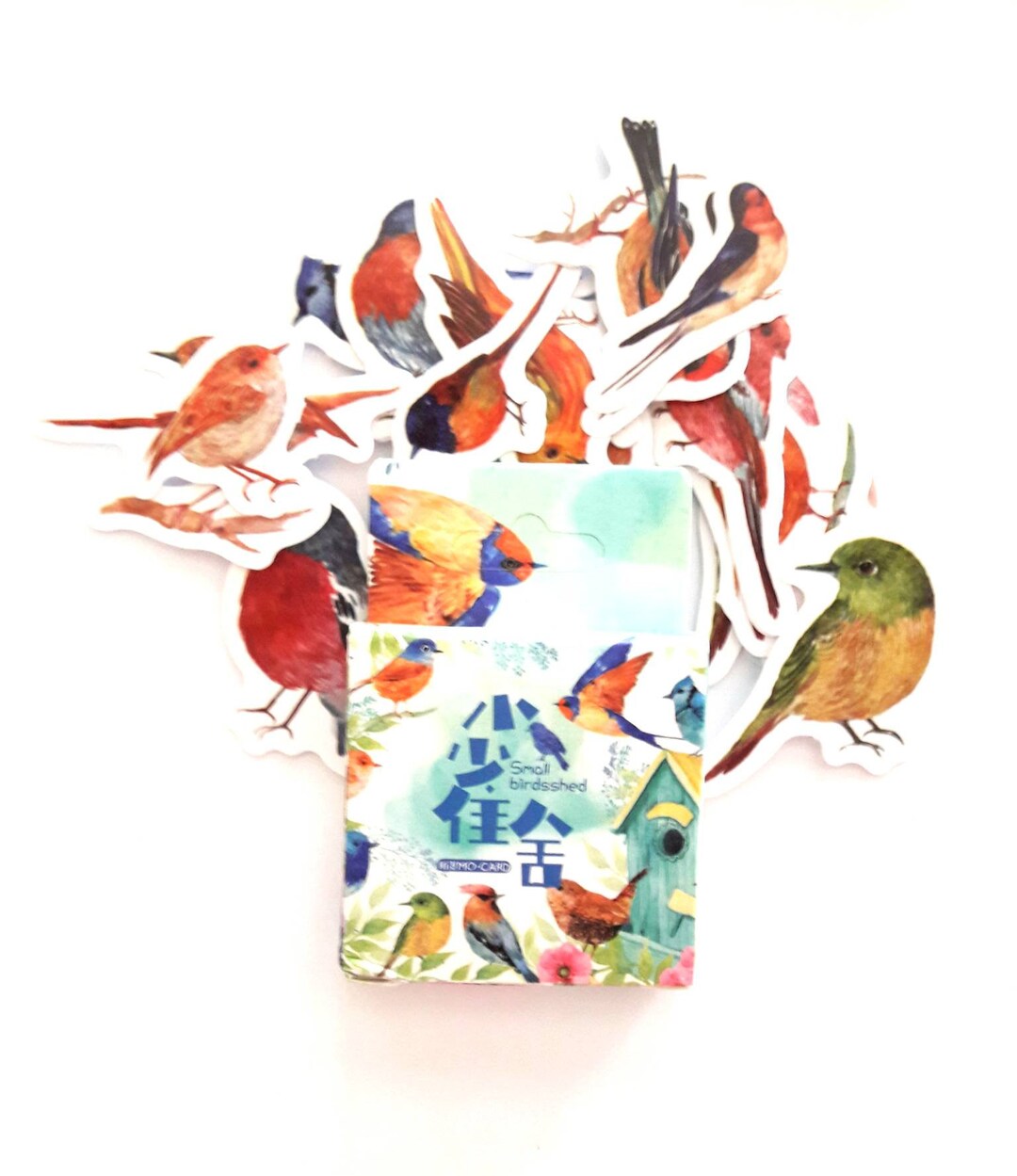 Japanese Paper Stickers 46 Pieces, Foliage, Birds - Etsy