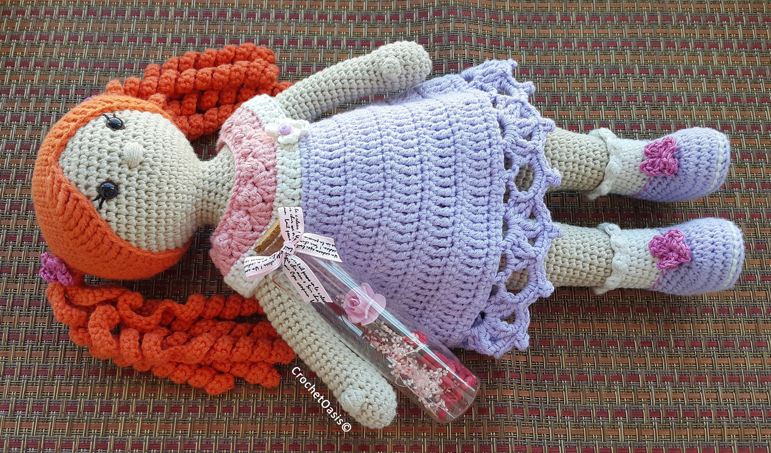 Cute Girl Doll CROCHET PATTERN, Crochet Lovey, Crochet Bunny, Crochet ...