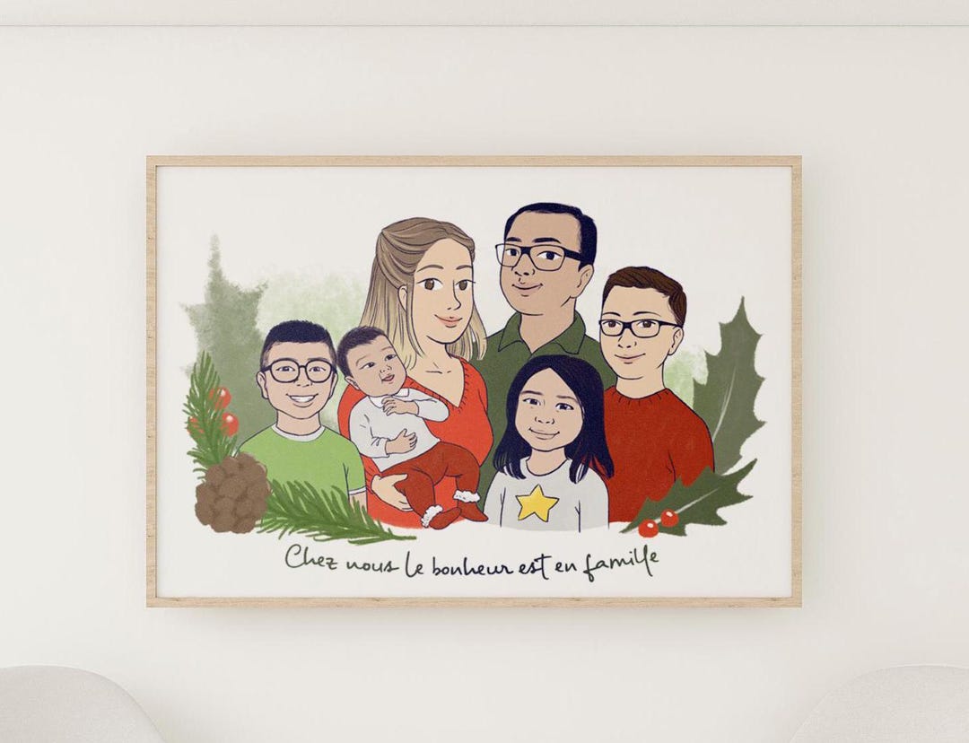 Personalized Family Portrait - Comic Book Style - Digital, Personalized ...
