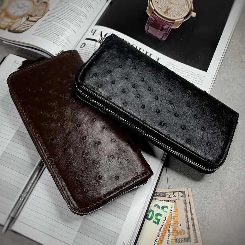 Ostrich Clutch Wallet - Etsy