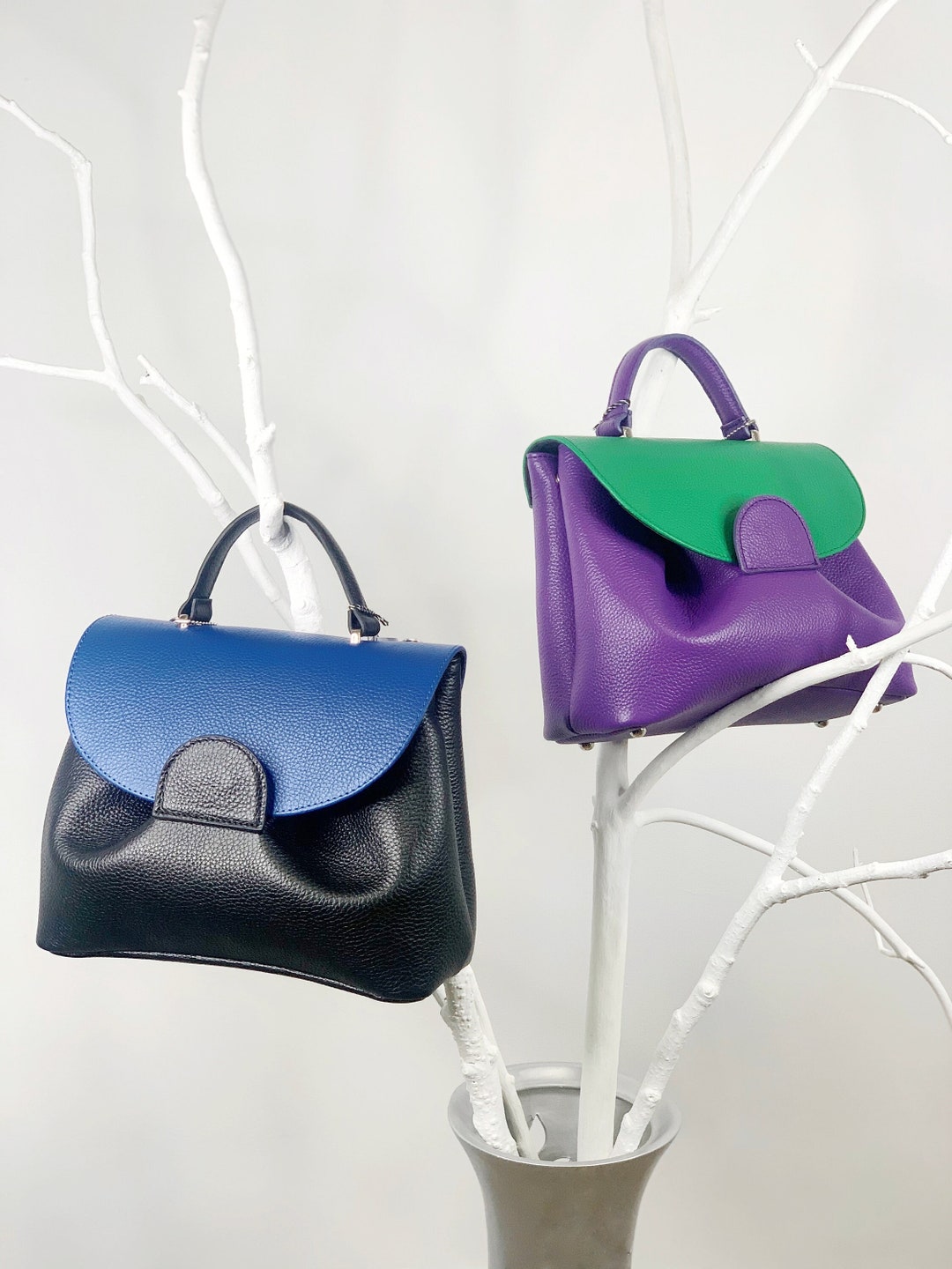 Available in 21 Colors! Genuine Leather Handbag, Leather Shoulder Bag ...