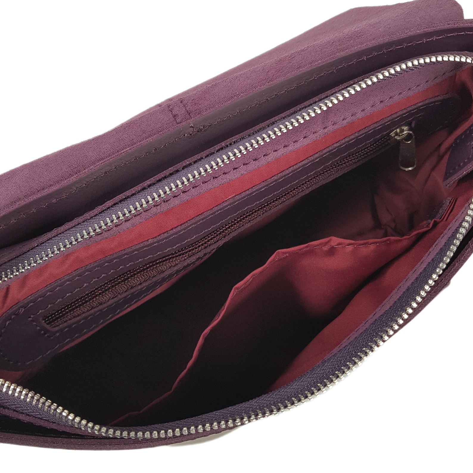 Available in 17 Colors! Purple Crossbody With Flap, Bag With Wide ...