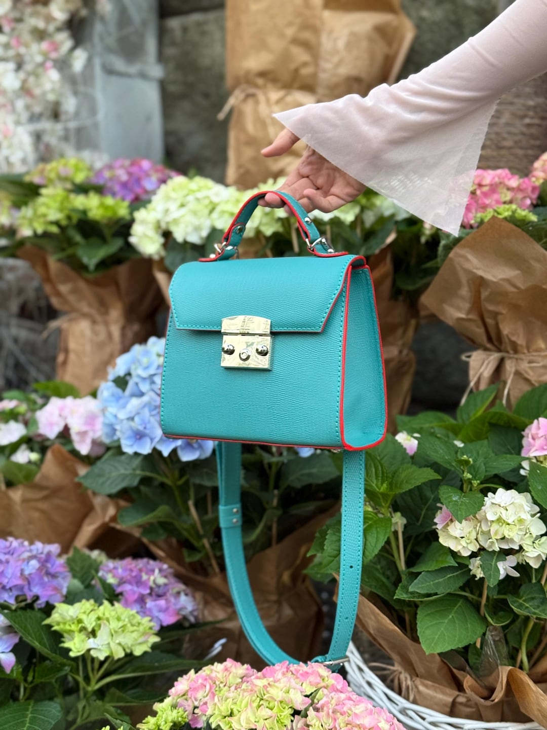 Leather Crossbody Purse, Small Leather Handbag, Crossbody Bag, Genuine ...
