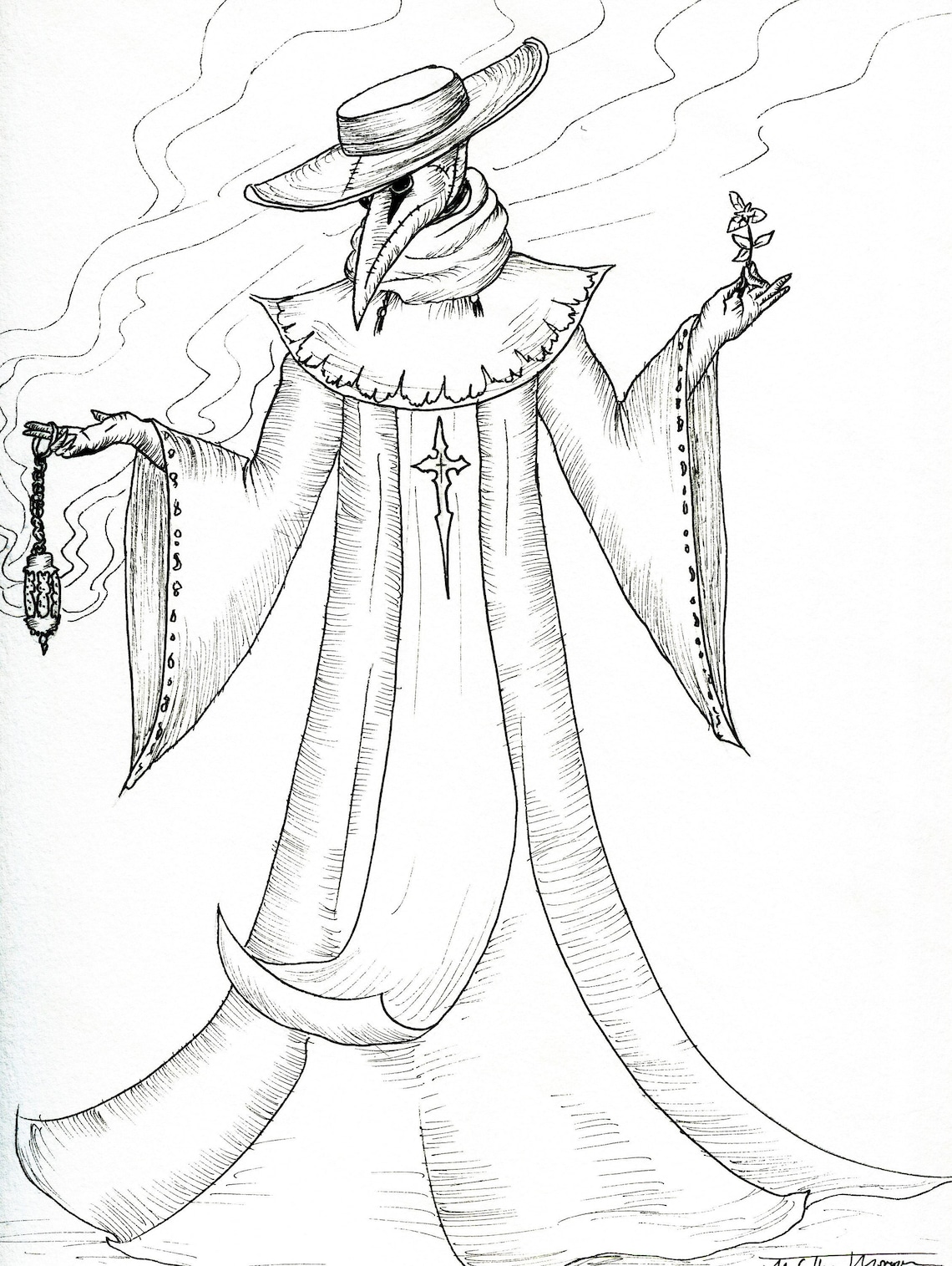 Plague Doctor Coloring Book pdf Download - Etsy