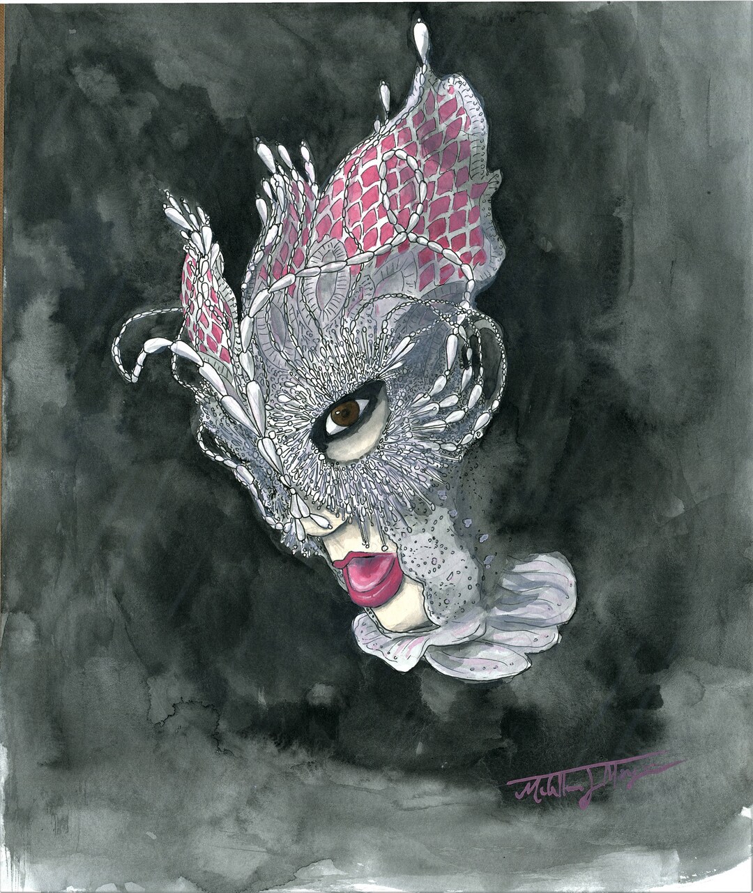 Bjork in James Merry Headpiece Art Print - Etsy