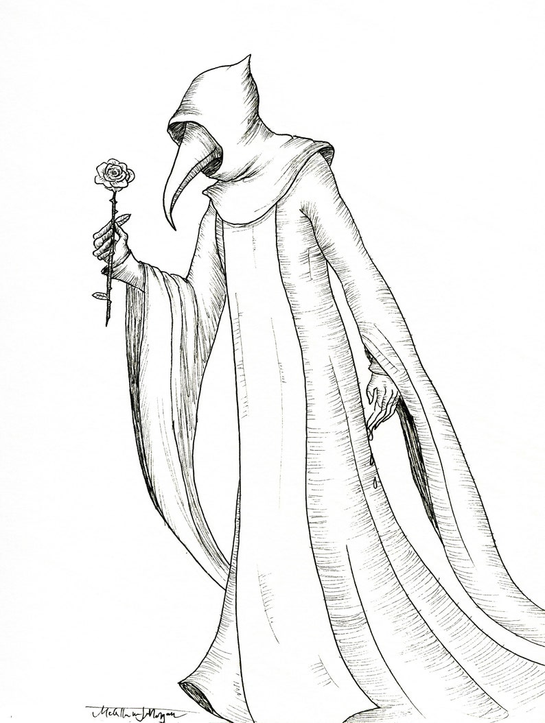 Plague Doctor Coloring Book pdf Download - Etsy