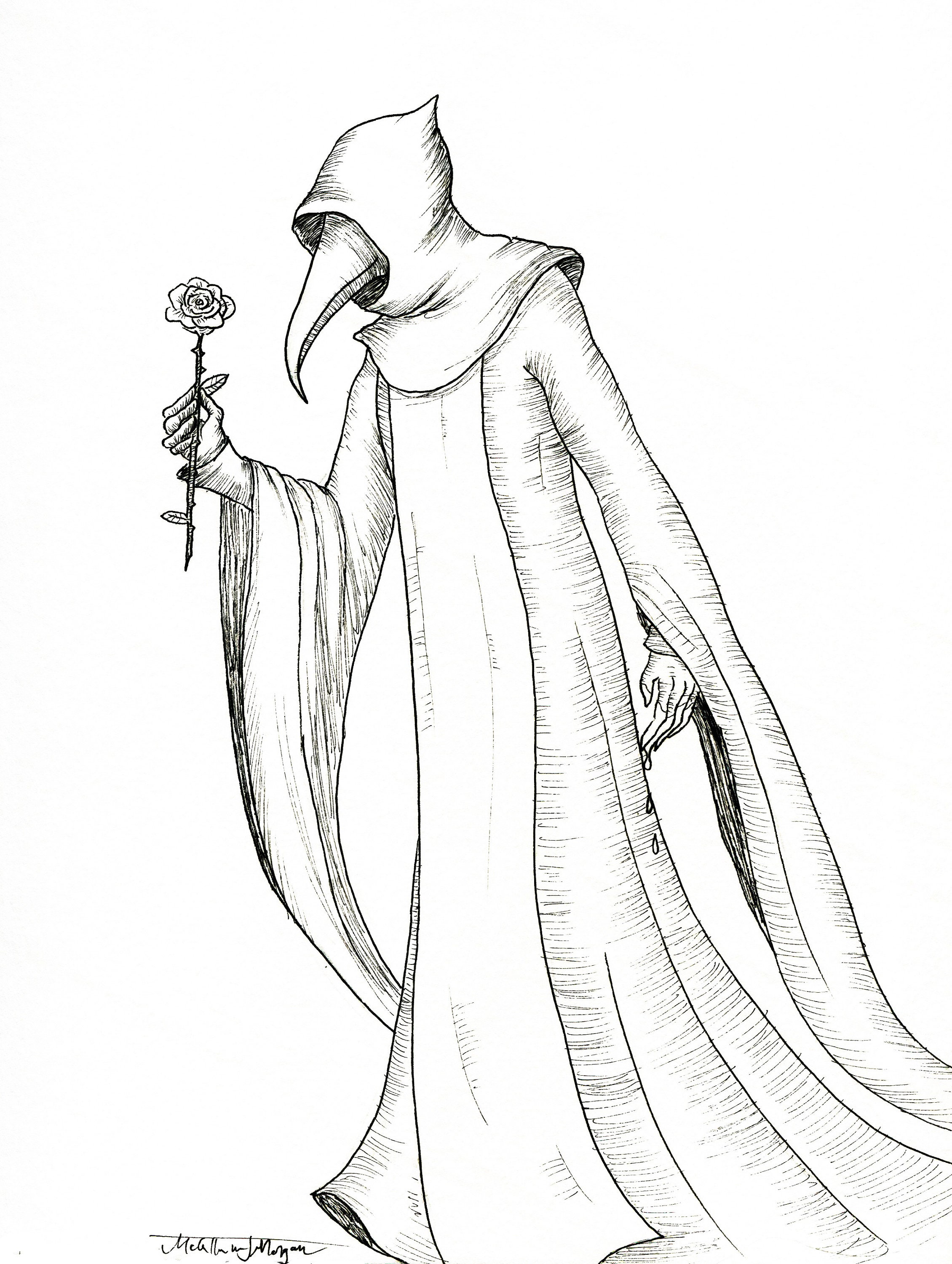 Plague Doctor Coloring Page Coloring Pages