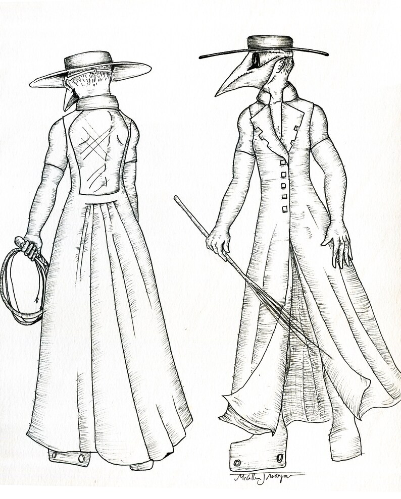 Plague Doctor Coloring Book pdf Download - Etsy