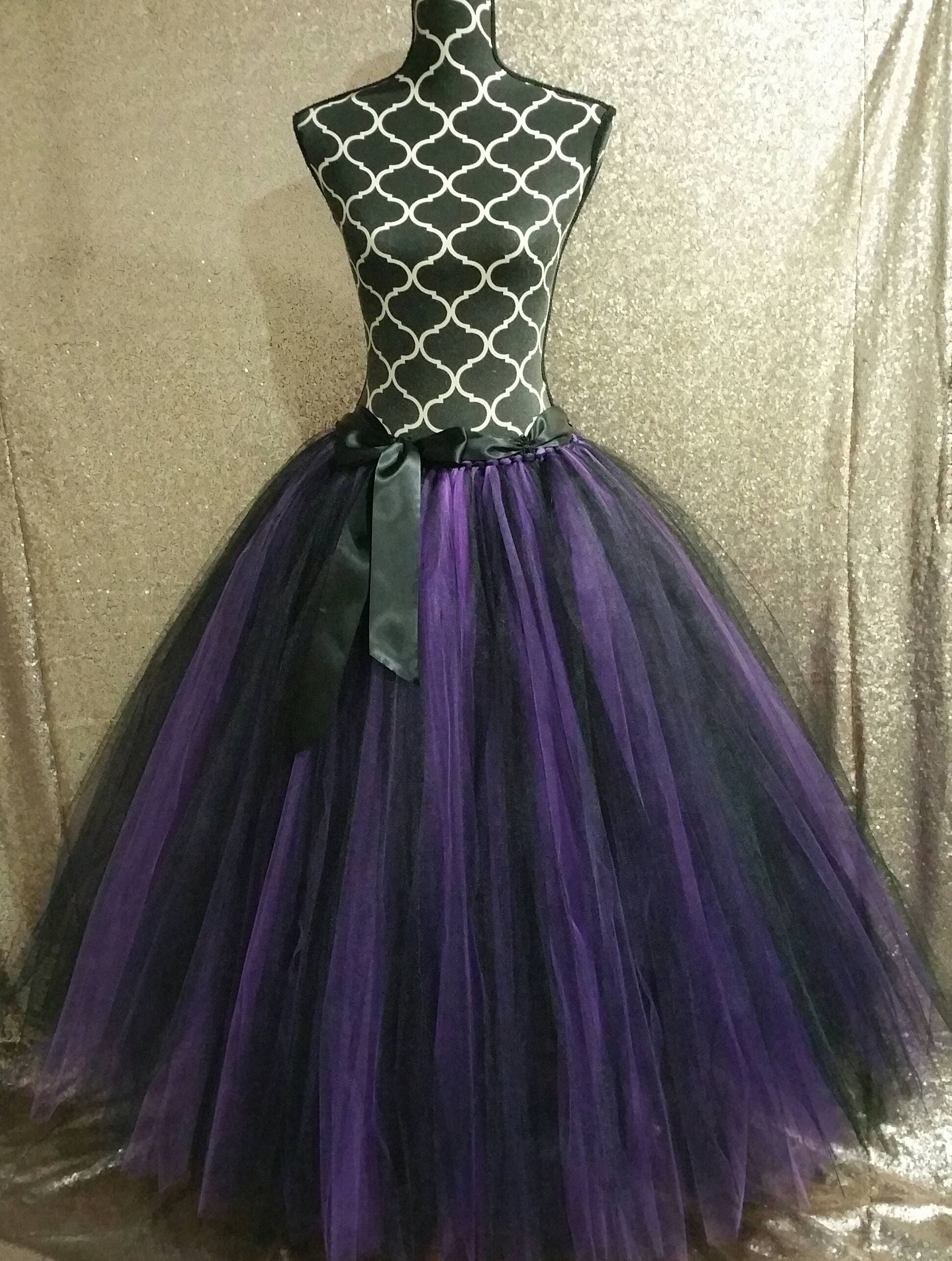 Tutú negro de longitud completa con corte / traje de tutú / | Etsy