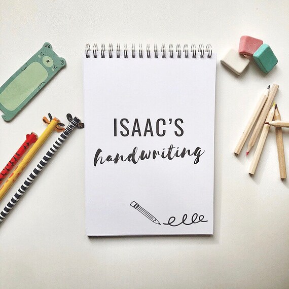 Personalised Handwriting Practice Notebook | Etsy