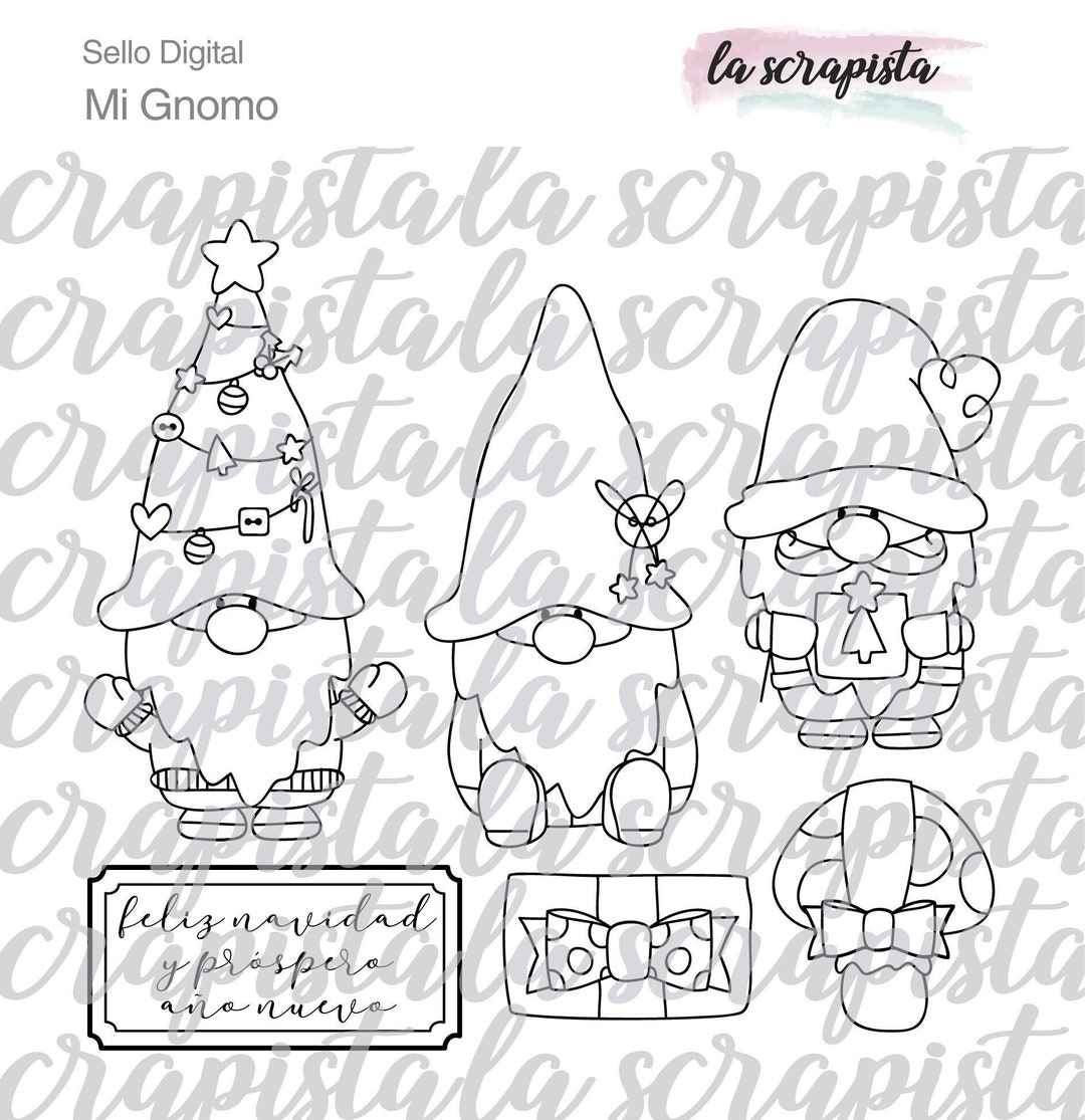 Digital Stamp my Gnome Stamp Digital Scrap - Etsy