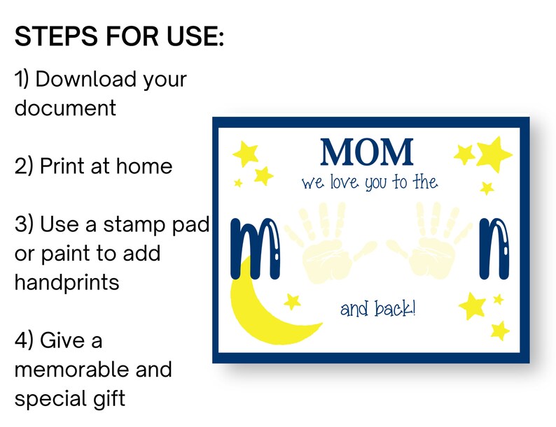 Printable Toddler Preschool Mother's Day Handprint Art Craft Card | Mom ...