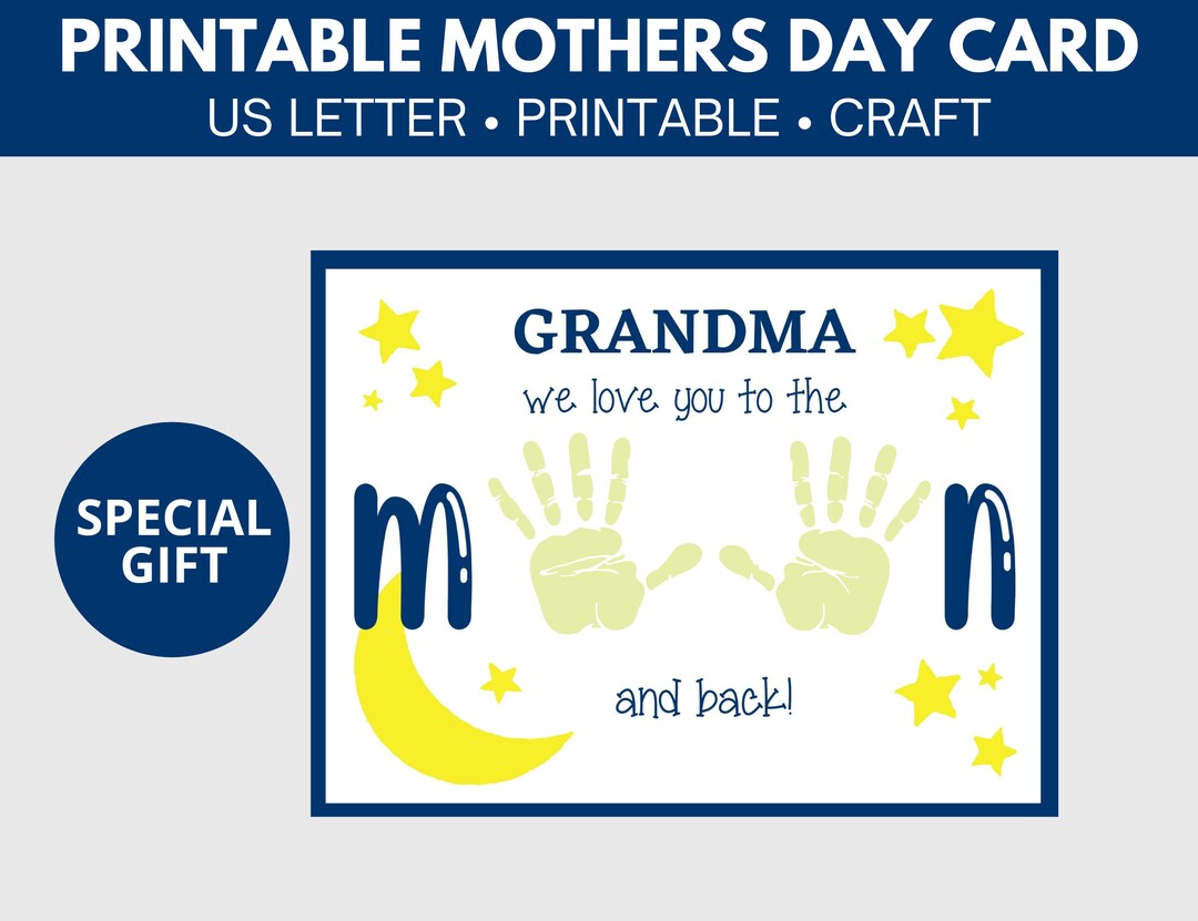 Printable Toddler Preschool Mother's Day Handprint Art Craft Card ...
