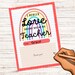 Printable Teacher End of Year Appreciation Gift Card Holder Rainbow - Etsy