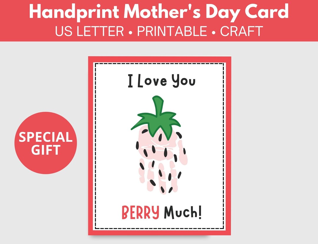Printable Toddler Preschool Mother's Day Handprint Art Craft Card Nana ...