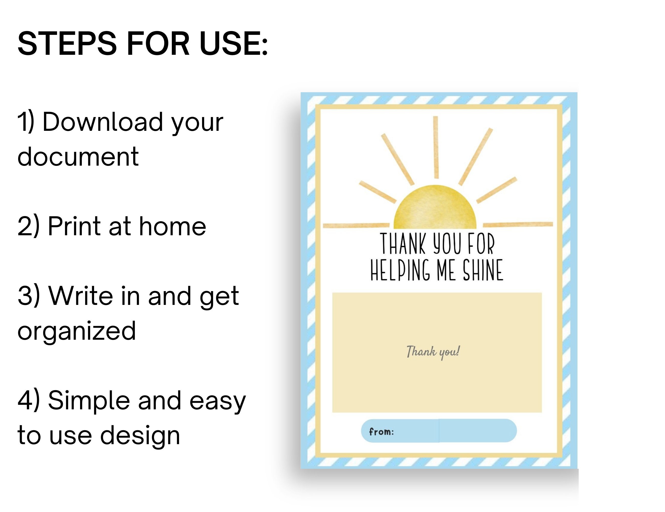 Printable Teacher End of Year Appreciation Gift Card Holder Thank You ...