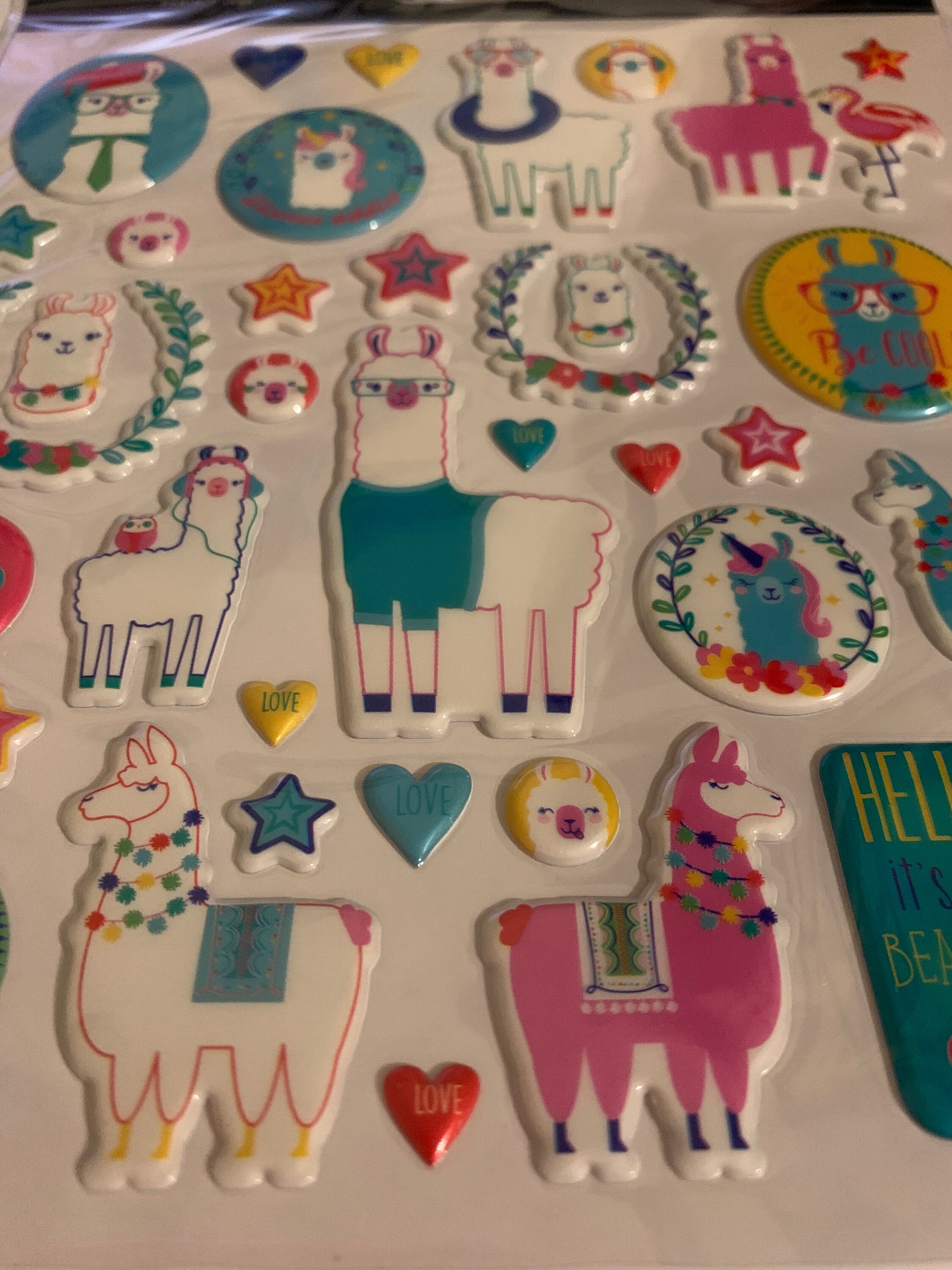 Stickers Llamas / Dimensions Board 20 Cm X 15.5 Cm / Stickers | Etsy