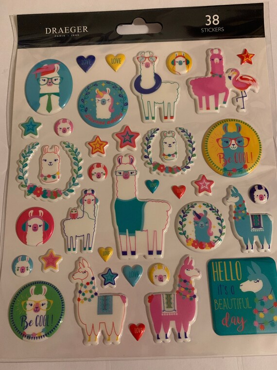 Stickers Llamas / Dimensions Board 20 Cm X 15.5 Cm / Stickers - Etsy