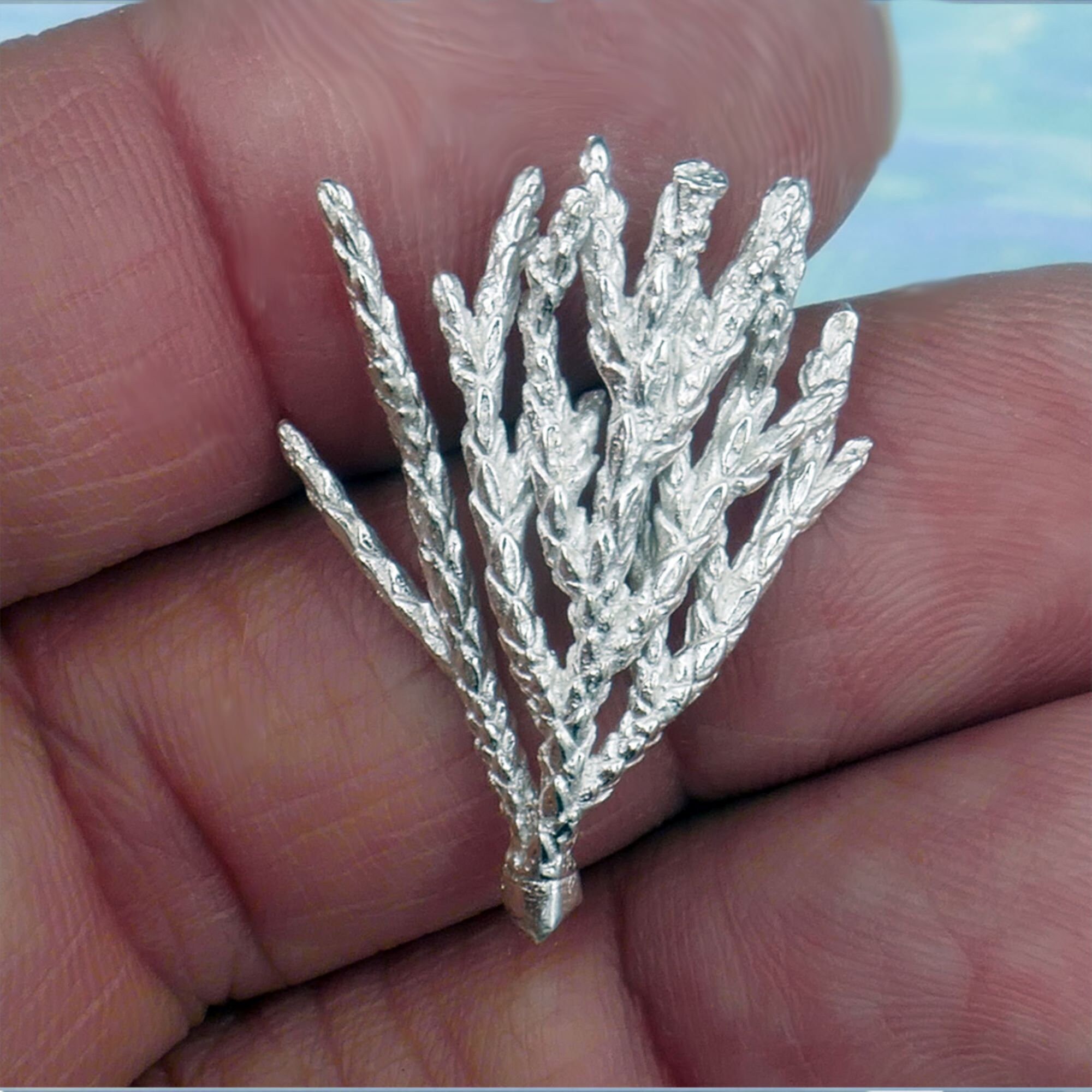 Coral / Juniper Sprig - Etsy