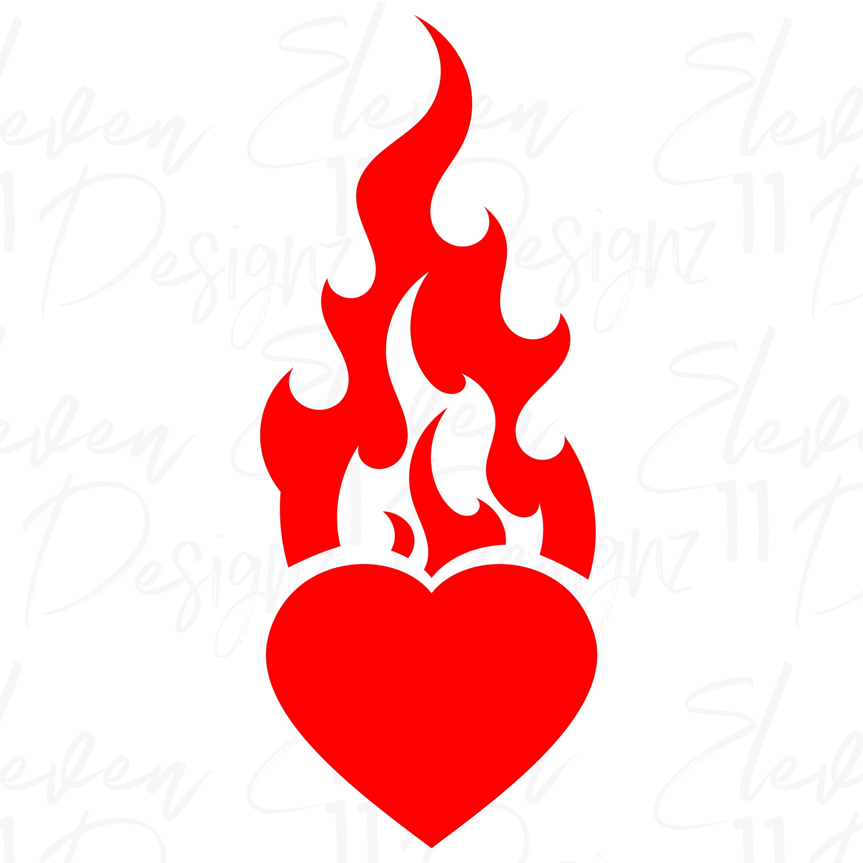 Fire Heart SVG 4 , PNG Digital Download Design Svg, Decor Svg ...