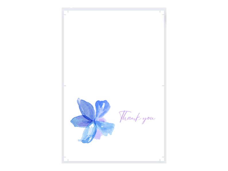 Blue Watercolor Flower Thank You Card Bundle Instant Download - Etsy