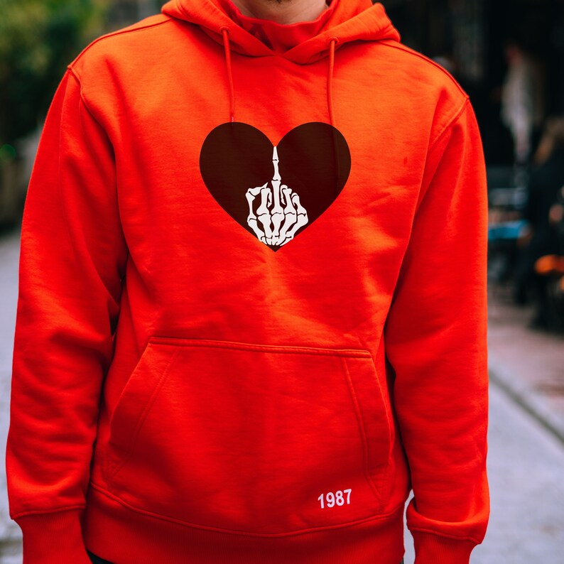 Skeleton Heart Middle Finger Design-halloween SVG and PNG - Etsy