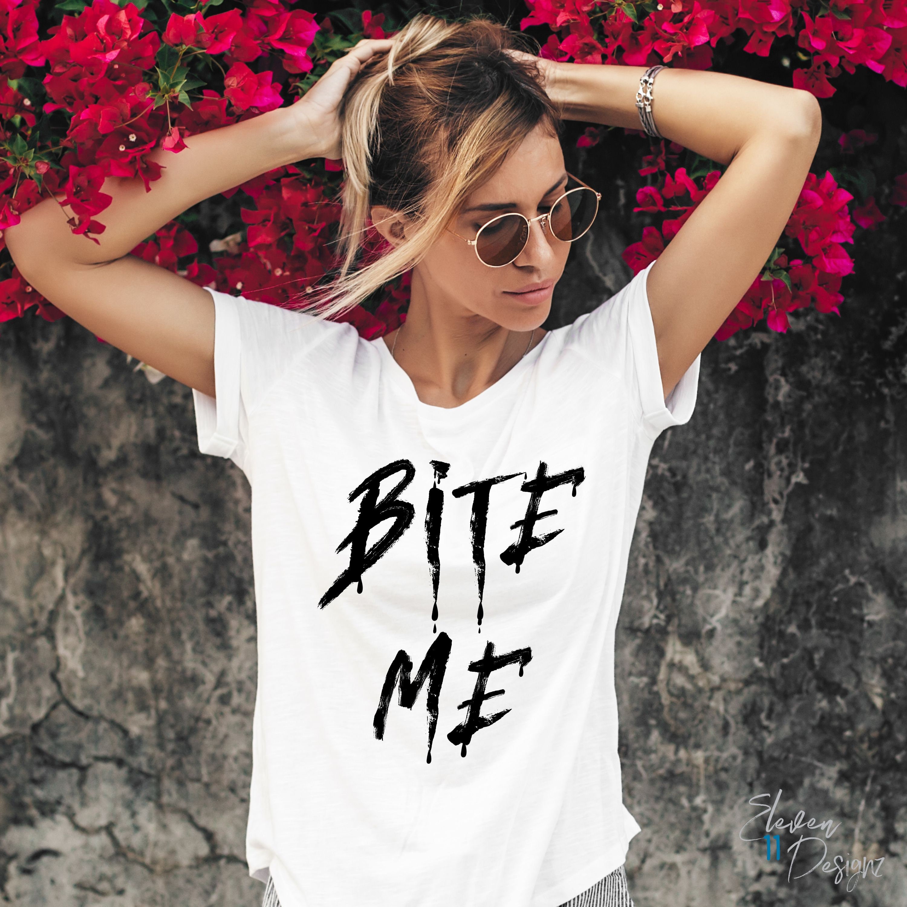 Bite Me SVG Design, Vampire SVG, Halloween Svg, Spooky Svg, Dripping ...