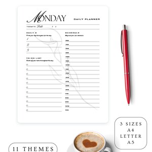 Printable Daily Planner Digital, Download Instant Download, A4/a5 ...
