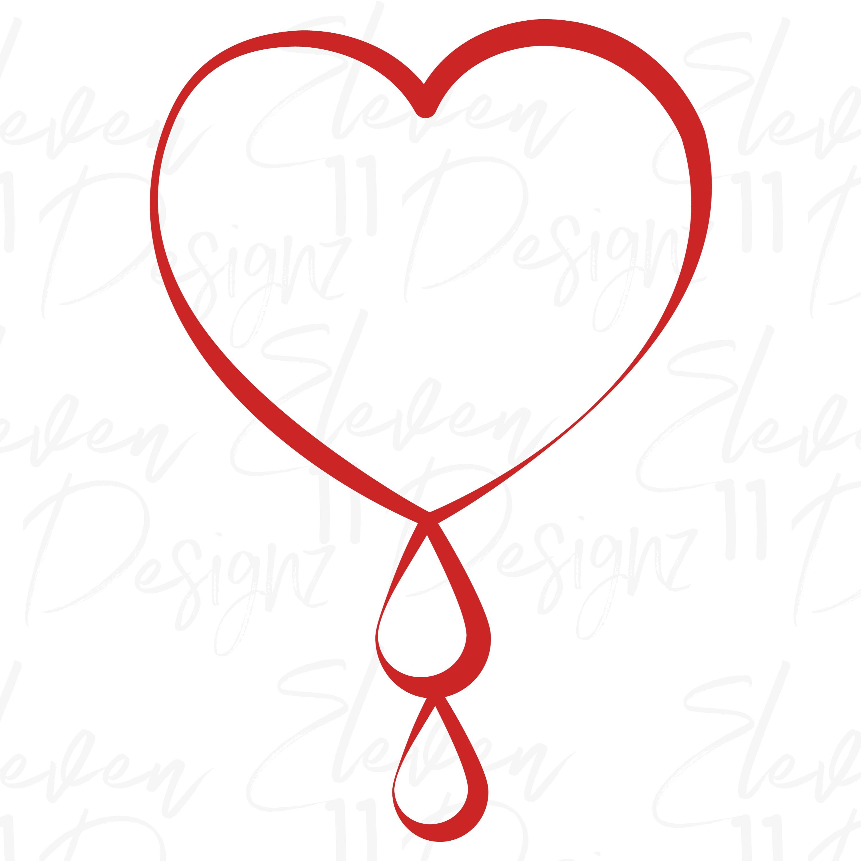 Heart Blood Drops SVG and PNG Bundle, Valentines Day SVG, Love Svg ...