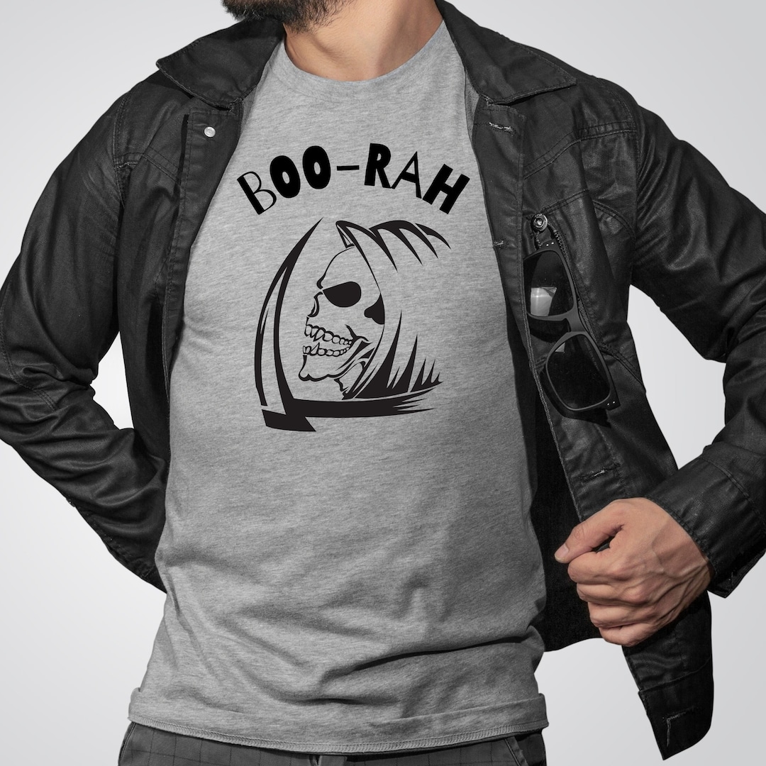 Boo-Rah SVG y PNG, Grim Reaper Halloween Graphic, Boo svg, Halloween Svg, Halloween png, vector ...