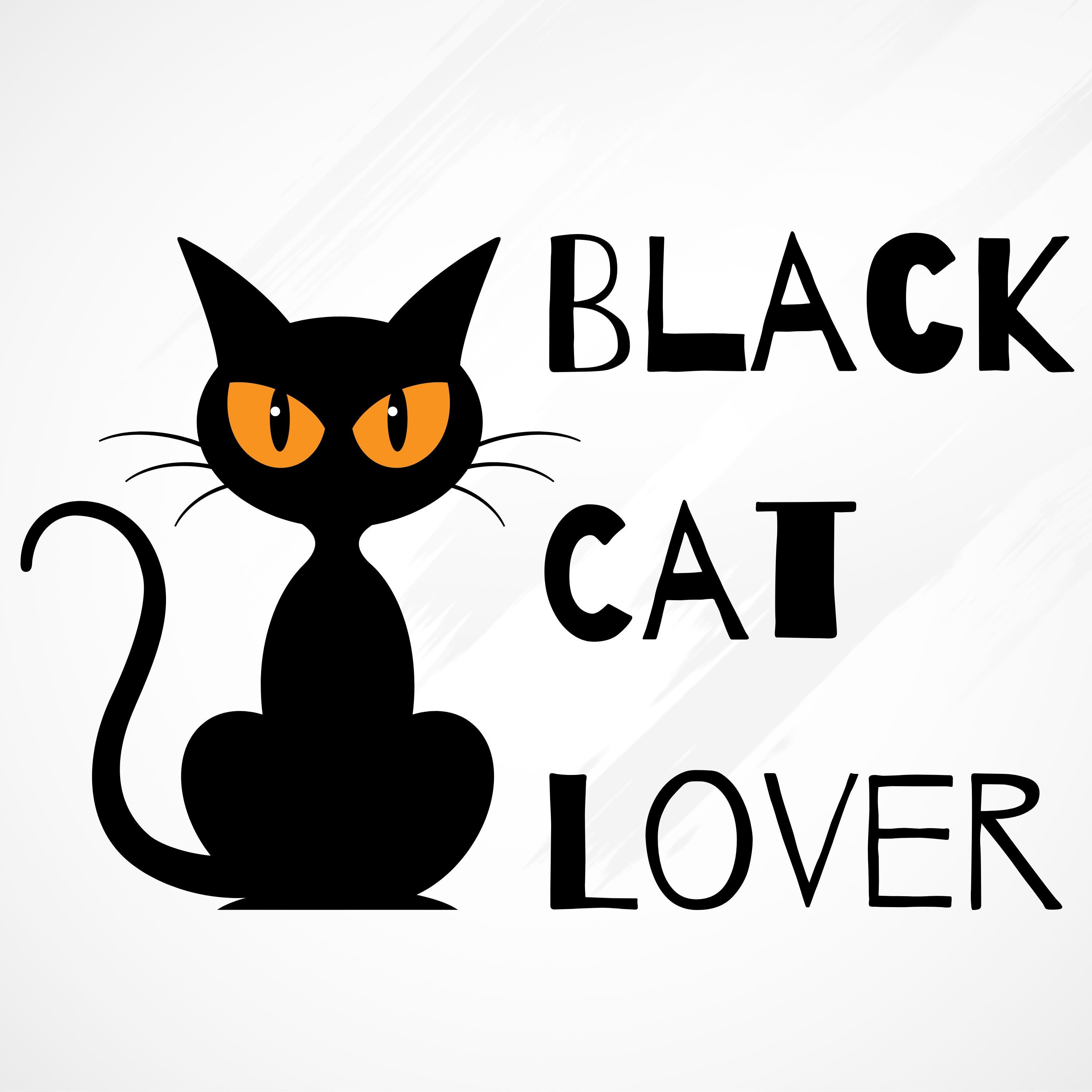 Black Cat Lover Design SVG Black Cat Svg Halloween Svg Cat - Etsy