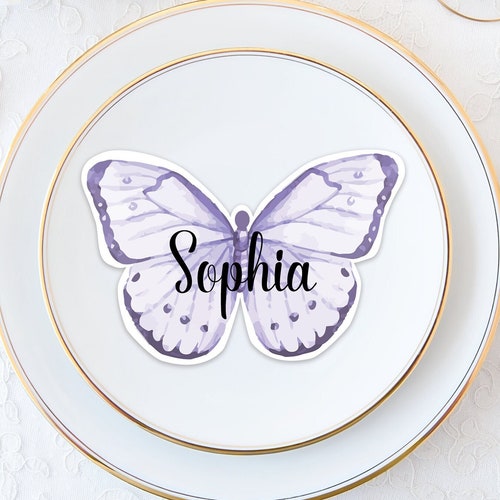 Butterfly Place Cards Butterfly Die Cut Seating Cards Purple - Etsy