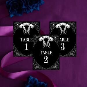 Gothic Wedding Table Numbers Halloween Wedding Table Numbers - Etsy