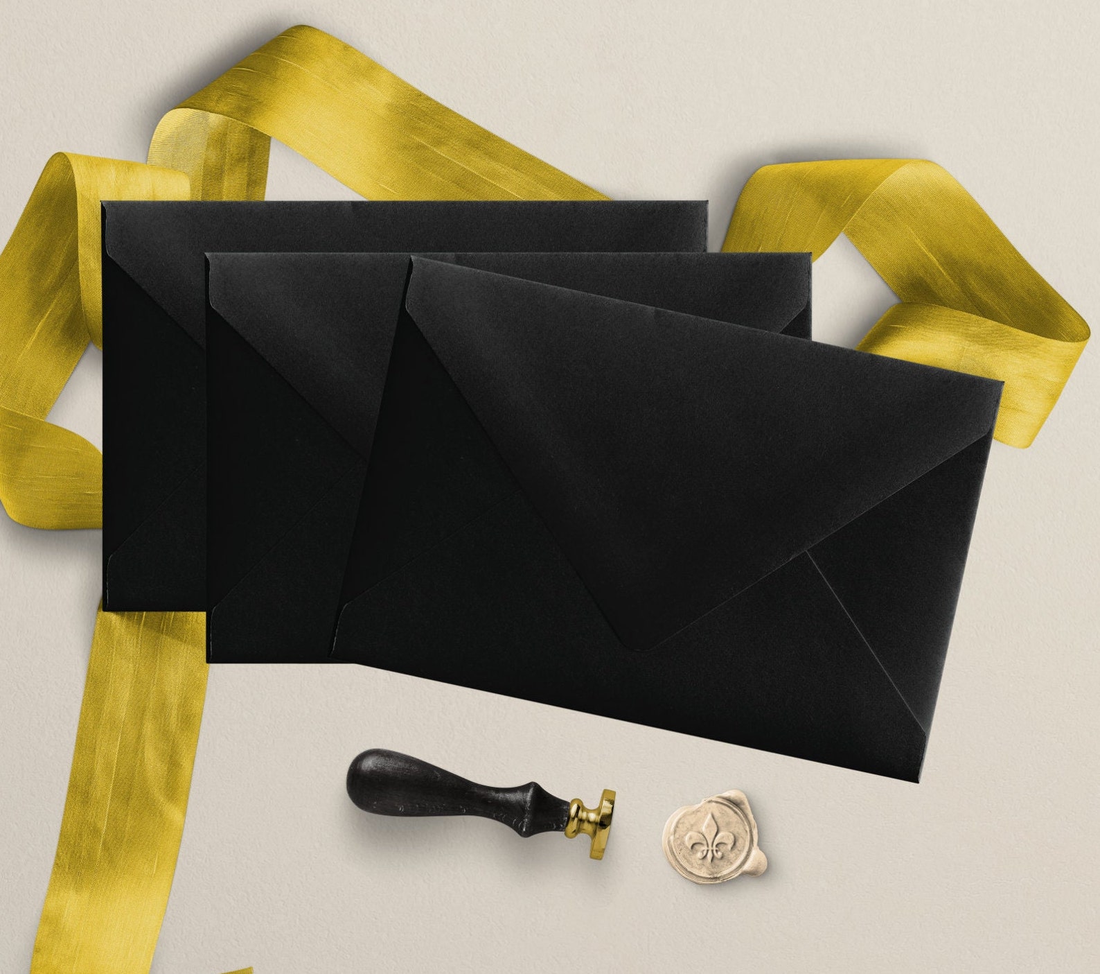 Black A7.5 Envelopes Matte Black Wedding Envelopes Ebony - Etsy