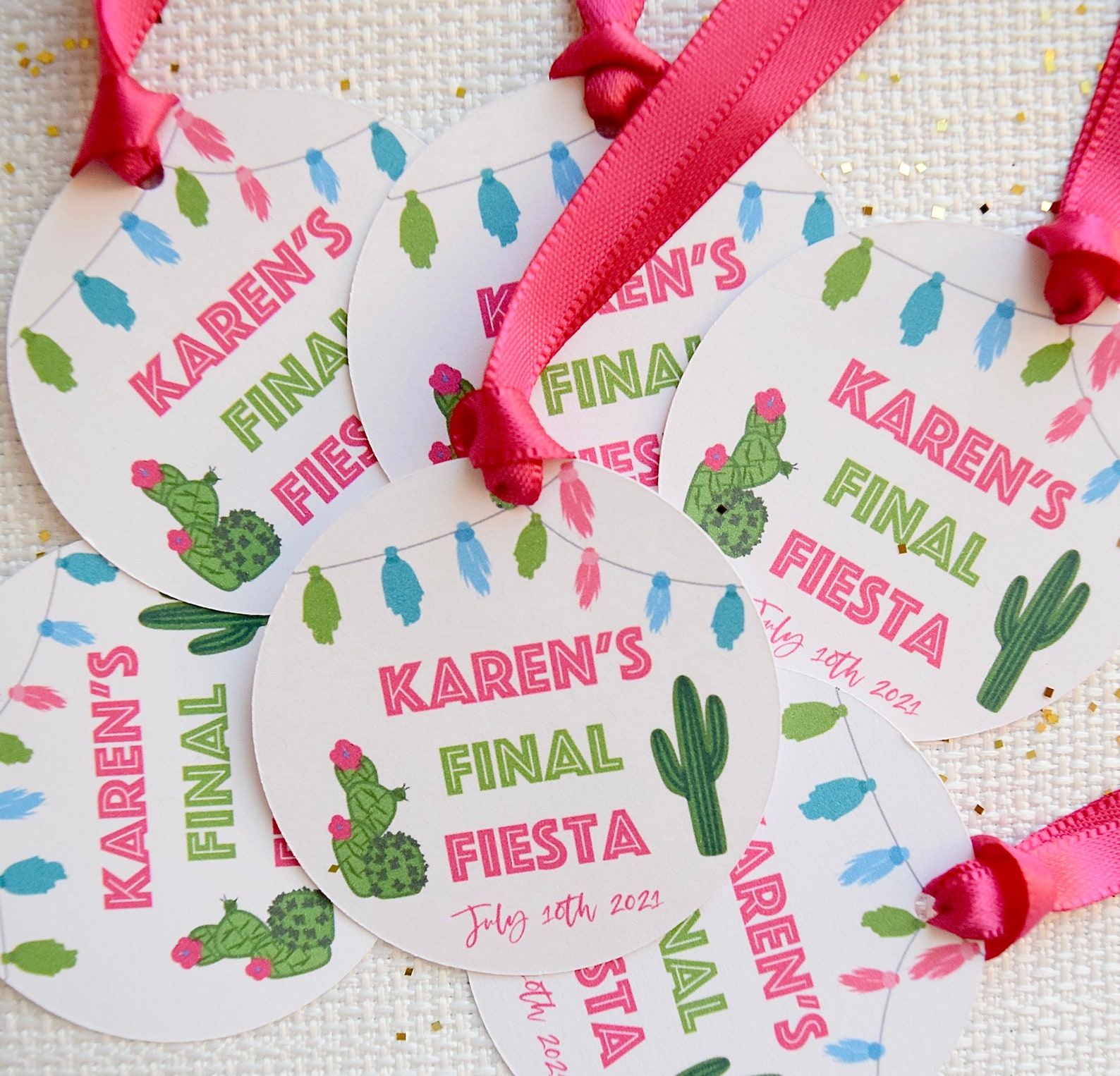 Final Fiesta Favor Tags Bachelorette Fiesta Tags Cactus - Etsy