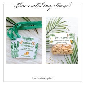 Printed Jungle Place Cards Jungle Food Tent Cardssafari Animal Buffet ...