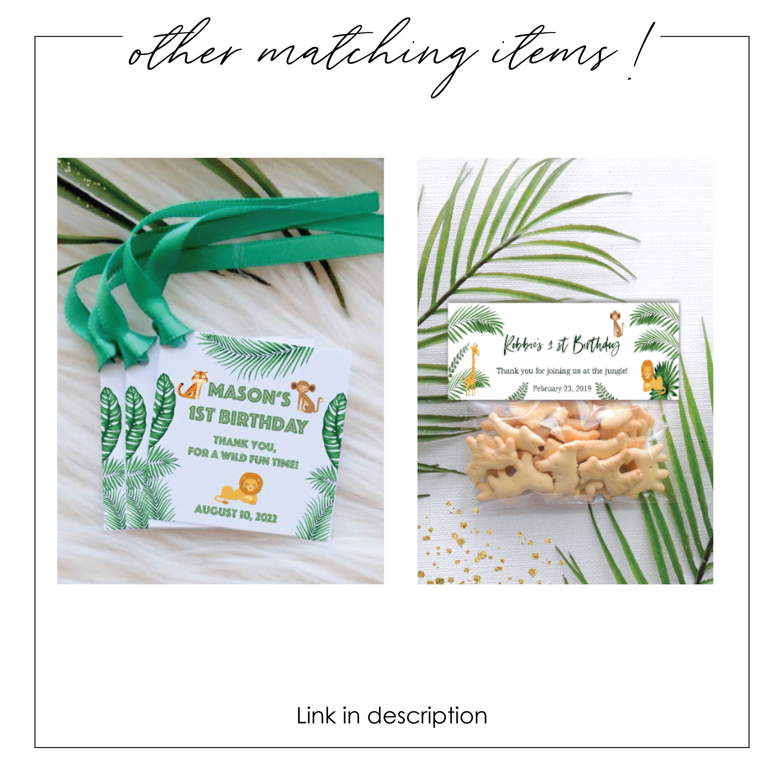Printed Jungle Place Cards Jungle Food Tent Cardssafari - Etsy