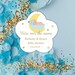 Over the Moon Baby Shower Favor Stickers Moon Baby Shower Favor Labels ...