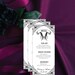 Gothic Wedding Menu| Till Death Menu Cards| Skeleton Wedding Menu ...