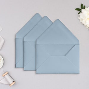 Dusty Blue Matte Envelopes| A7.5 Blue Envelopes| Light Blue Envelopes ...