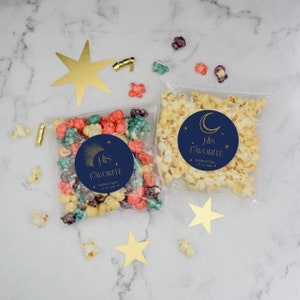 Celestial Wedding Custom Favor Stickers | Starry Wedding Treat Bags ...
